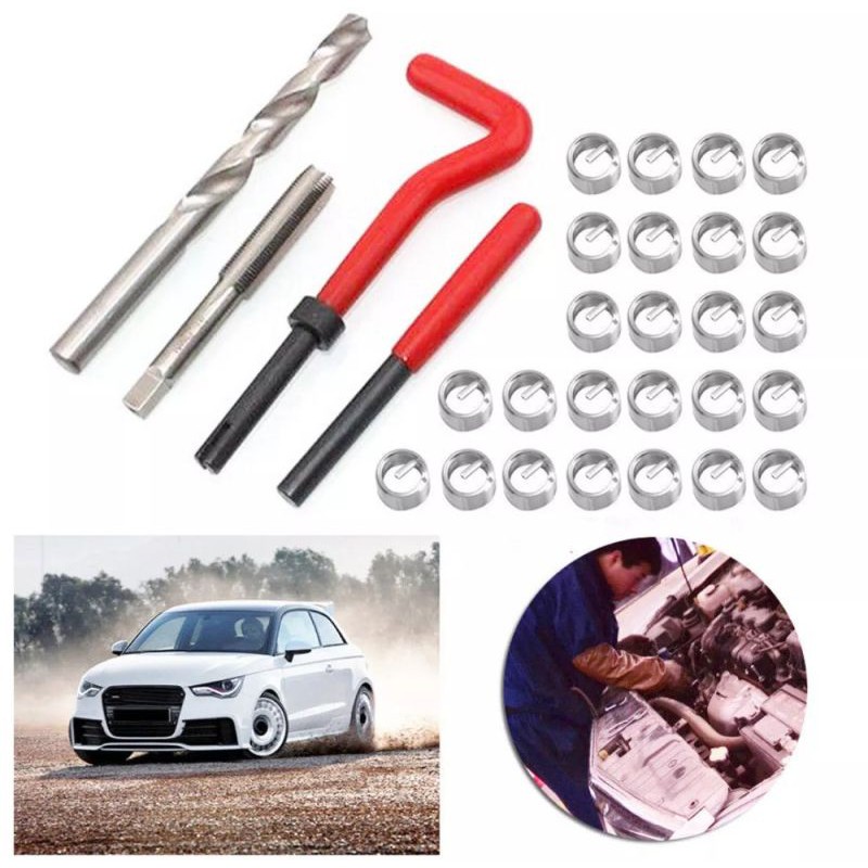 Jual Alat Repair Tap Set Recoil M7 x 1 Helicoil Rekoil Drat Baut Kunci 11 Verbos per stainless ...