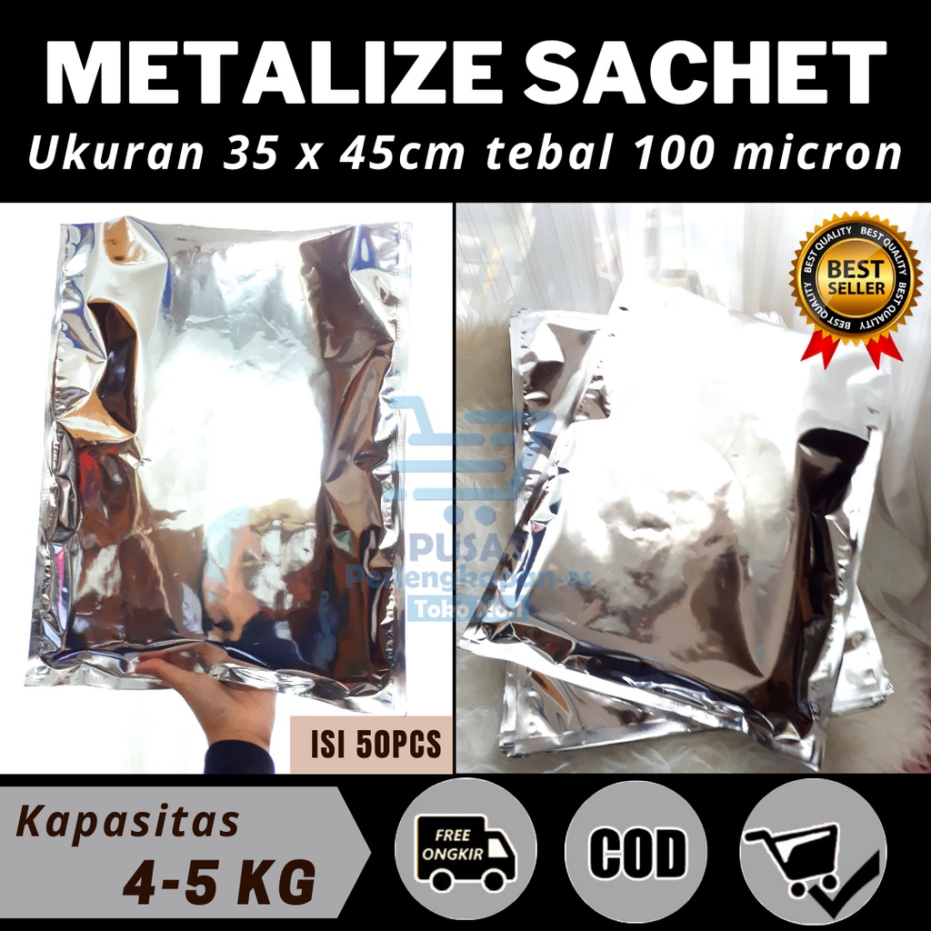 Jual Kemasan Metalize Foil 4kg Plastik Pupuk Alumunium Besar 120micron ...