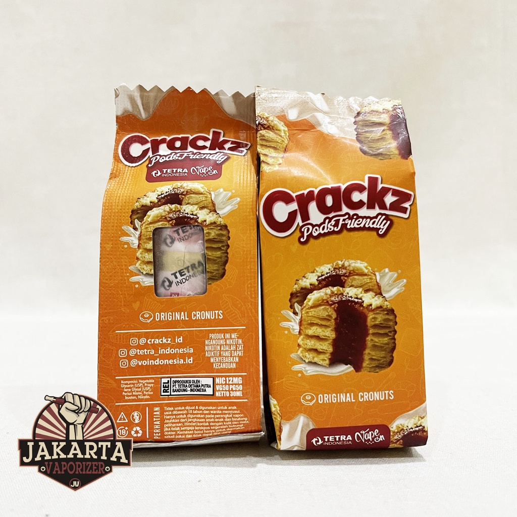 Jual PODS FRIENDLY CRACKZ V2 STRAWBERRY ORIGINAL CRONUTS 30ML 12MG BY ...