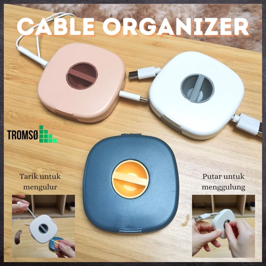Jual Tromso Cable Organizer/Kotak Gulungan Kabel Data, charger, headset ...