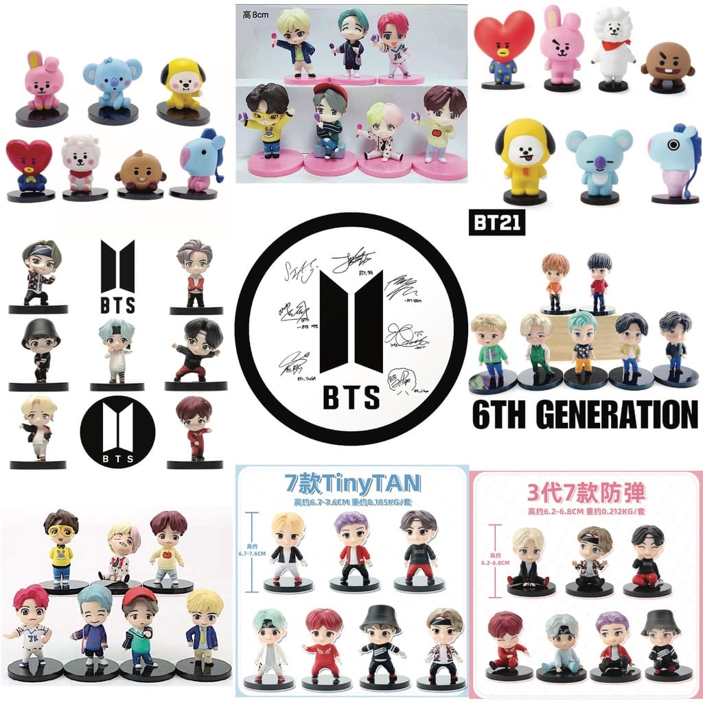 Jual Miniatur BTS KPOP boyband korea jungkook taehyung suga jhope jimin ...