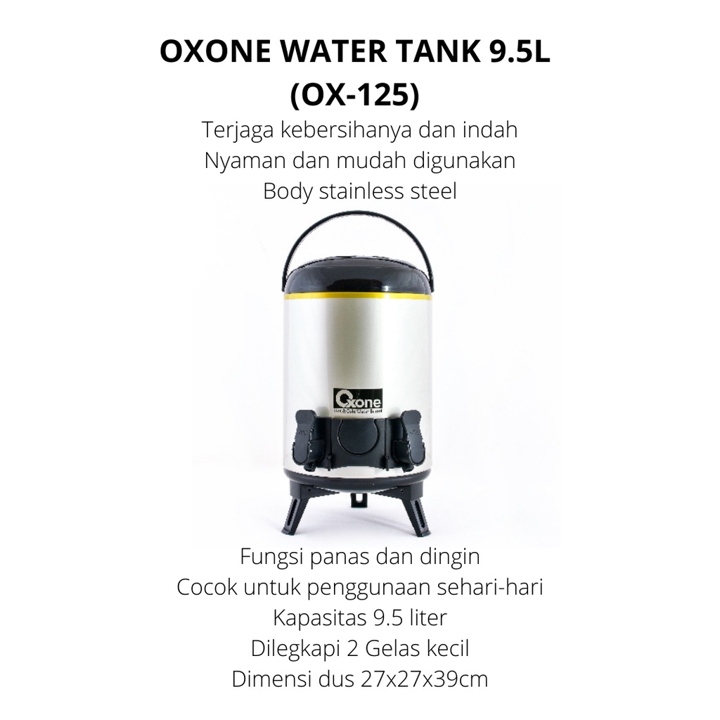 Jual OXONE OX-125 WATER TANK STAINLESS OXONE OX-125 HOT COLD 9.5 LITER ...