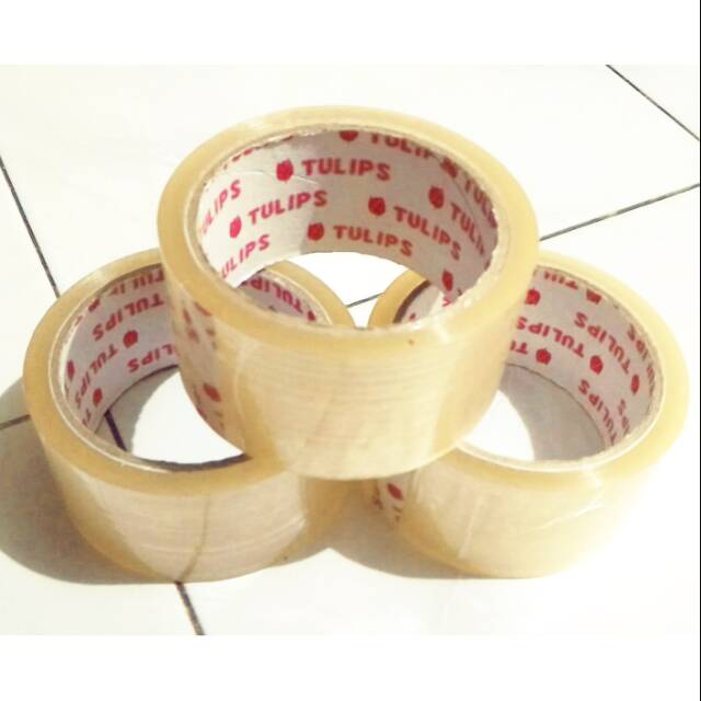 Jual BK Isolasi Lakban bening Tulips 2 inchi solasi bening besar pjg 40 ...
