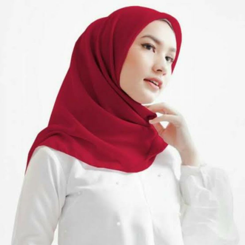 Jual Hijab Segi Empat Merah | Hijab Merah | Hijab diamond merah | hijab ...