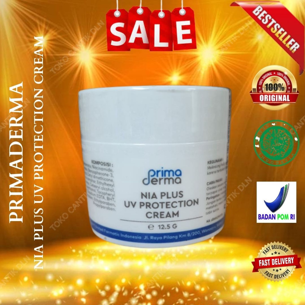 Jual primaderma nia plus uv protection cream 12.5 gram pot besar ...