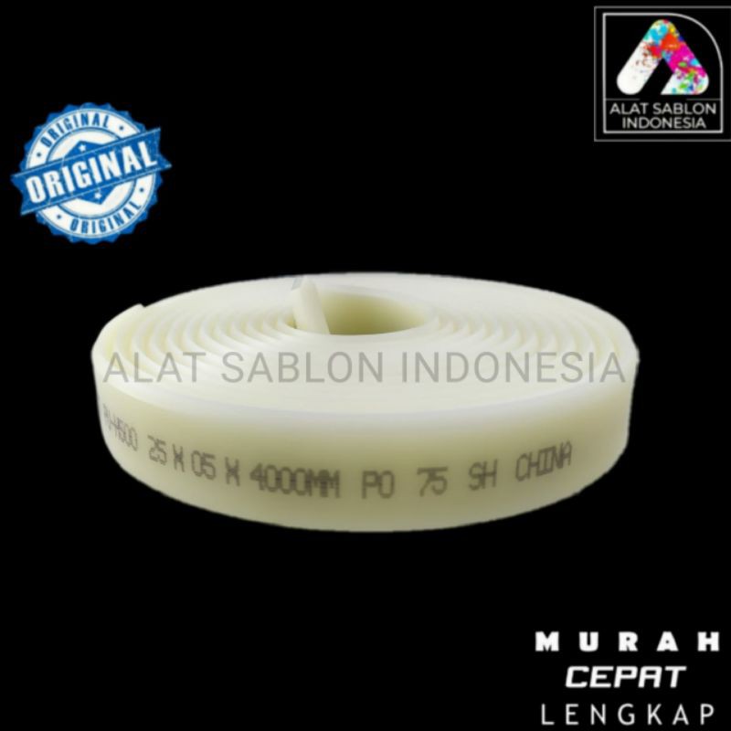 Jual KARET RAKEL SABLON PUTIH LANCIP 27MMX5MM PER CM ALAT SABLON ...