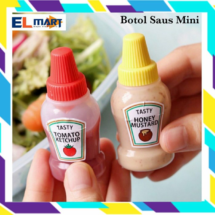 Jual Elmart Botol Saus Mini Bento Wadah Kecap Manis Asin Mayonaise ...