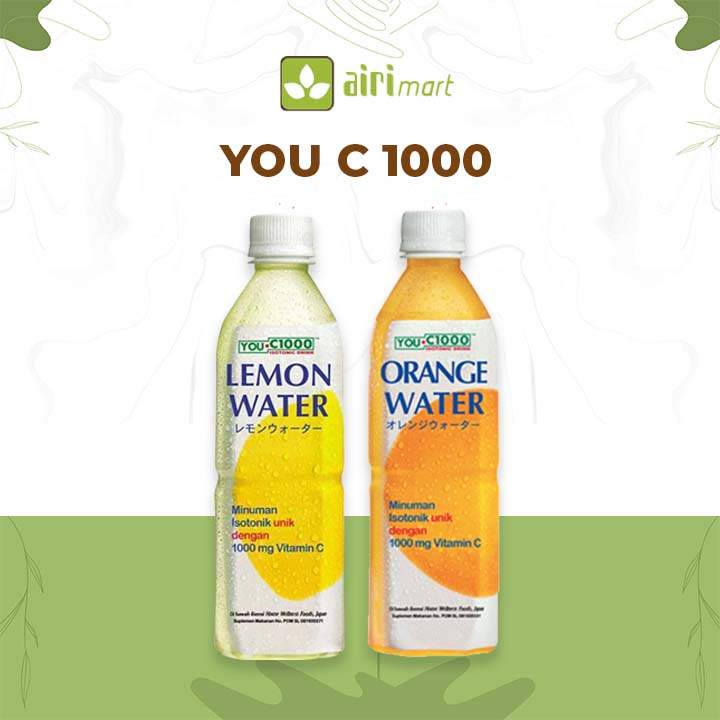 Jual You C 1000 Orange/Lemon Water 500ml | Shopee Indonesia