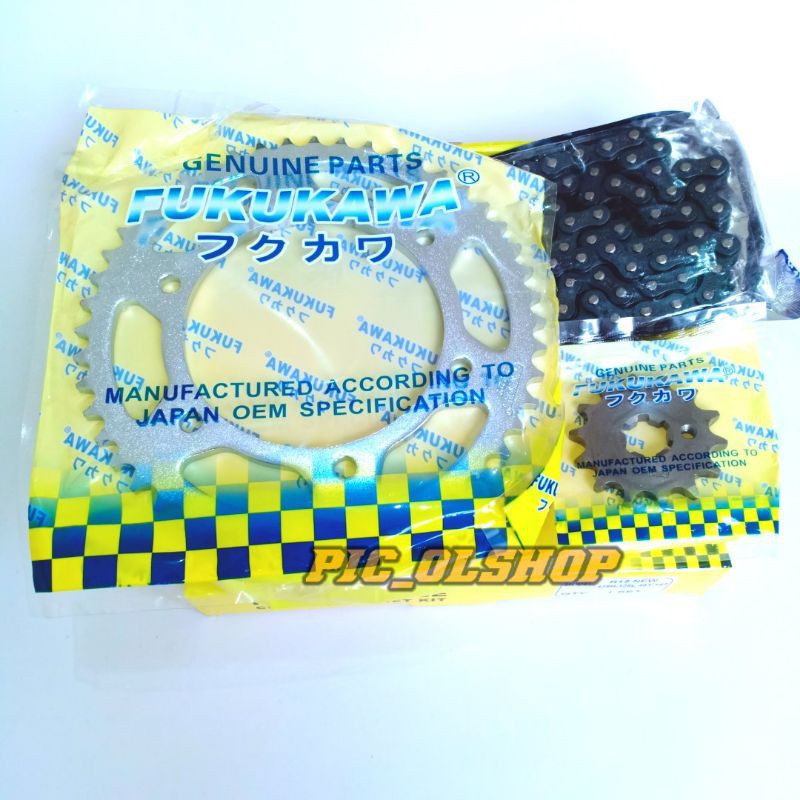 Jual Gear Set Yamaha R15 NEW LED V3 Gir Paket Original FUKUKAWA 428H ...