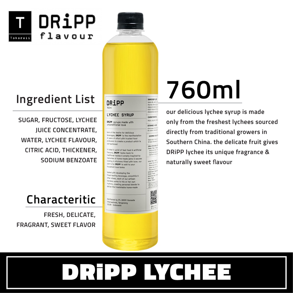 Jual Dripp Sirup / Syrup - Lychee Syrup 760 ml ( Sirup Leci ) | Shopee ...