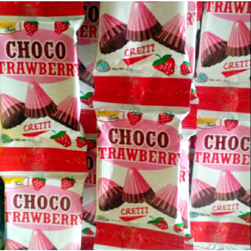 Jual HAPPY TIME CHOCO STRAWBERRY RENCENG ISI 10 PCS | Shopee Indonesia