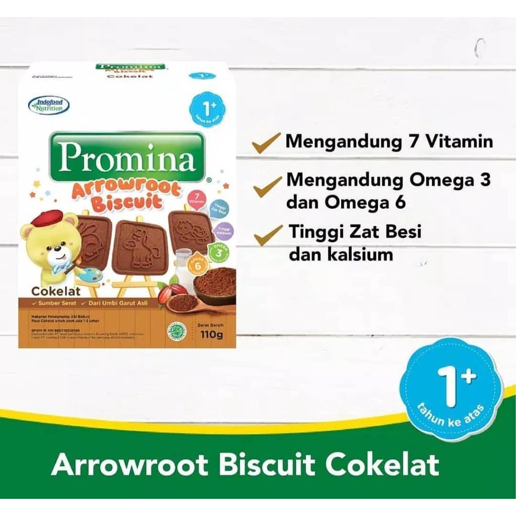 Jual Biskuit Bayi Promina Arrowroot Biscuit Keju Arrowroot Coklat ...