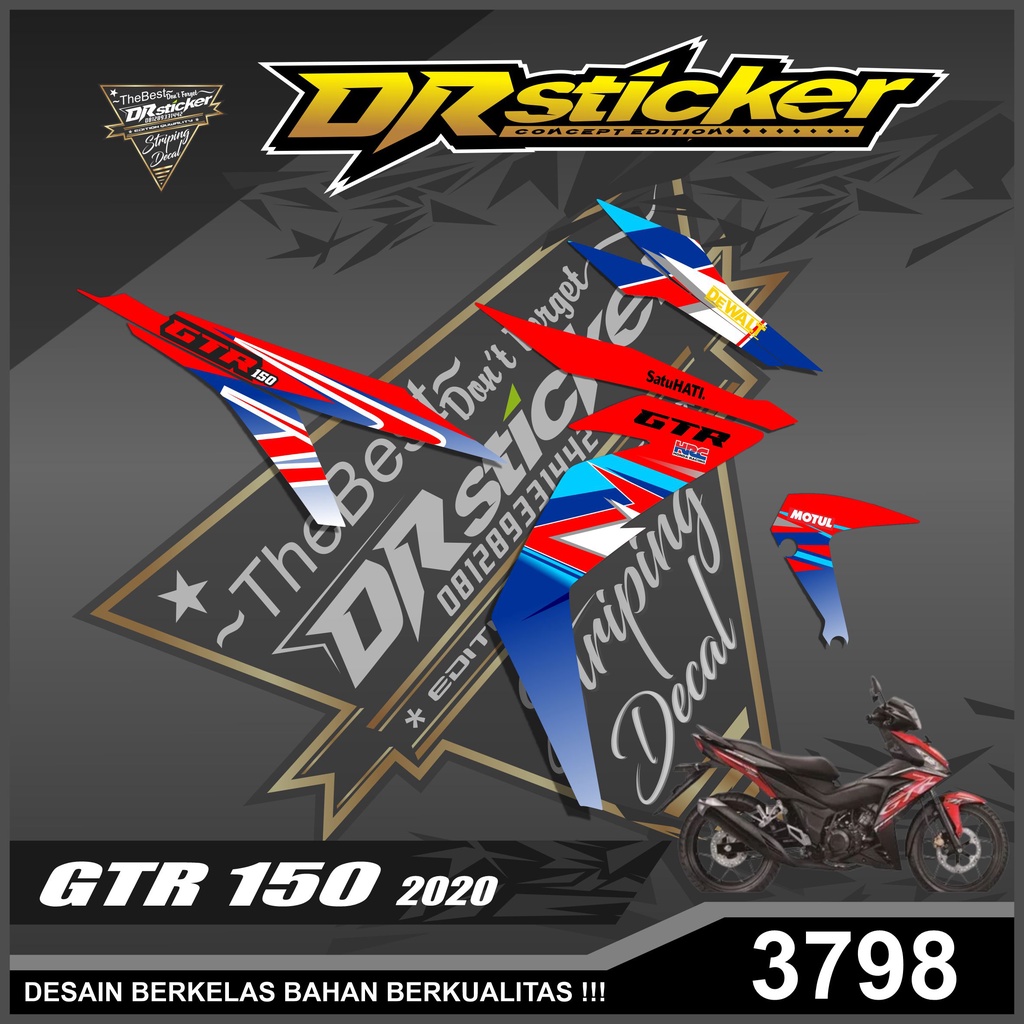 Jual 3798 STRIPING STIKER GTR 150 2020 SEMIFULL - STIKER MOTOR LIS ...