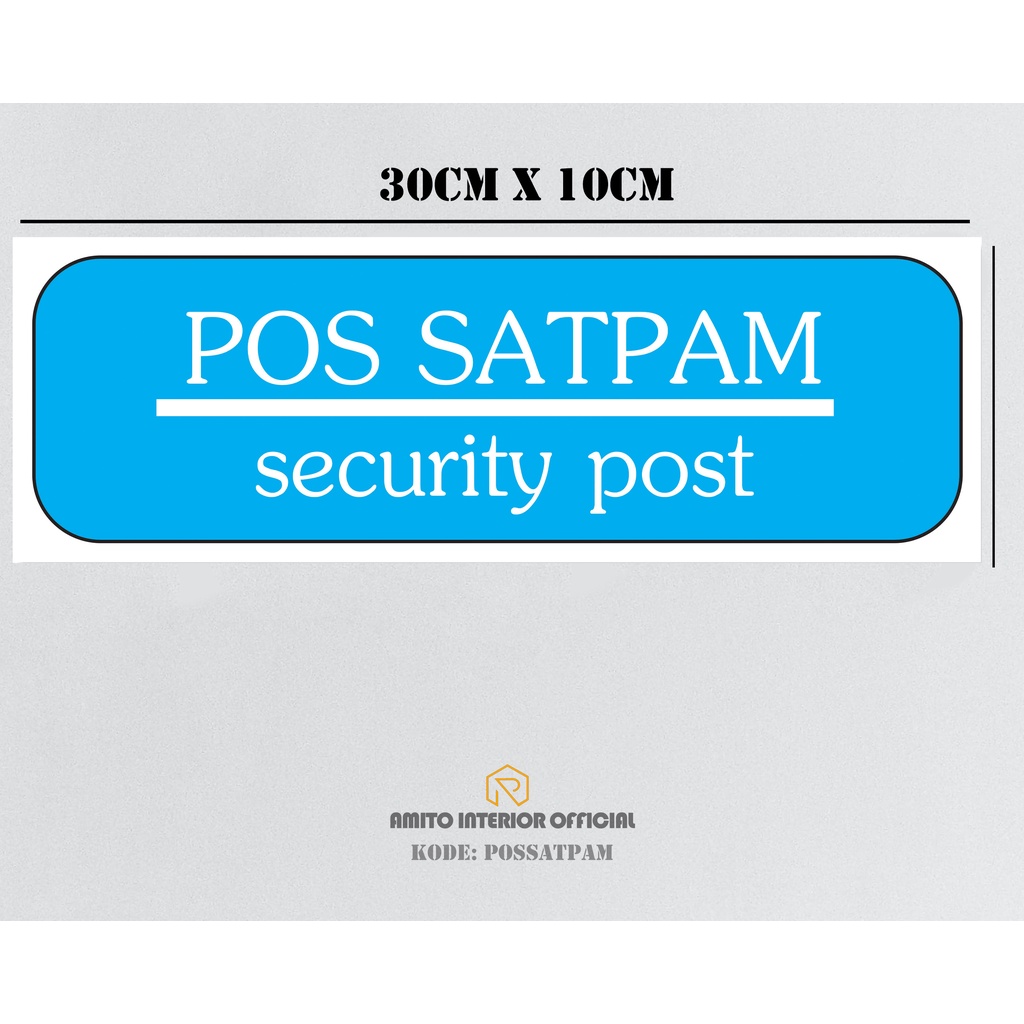 Jual STIKER DINDING POS SATPAM STICKER ANTI AIR UKURAN BESAR Amito ...