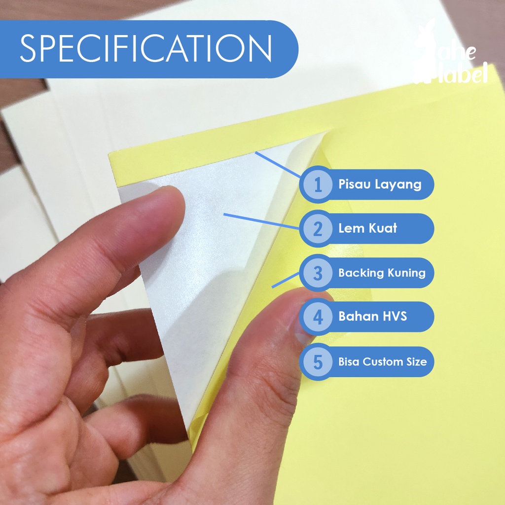 Jual STICKER HVS A4 STIKER KERTAS HVS A4 POLOS STIKER A4 ISI 500 LEMBAR ...