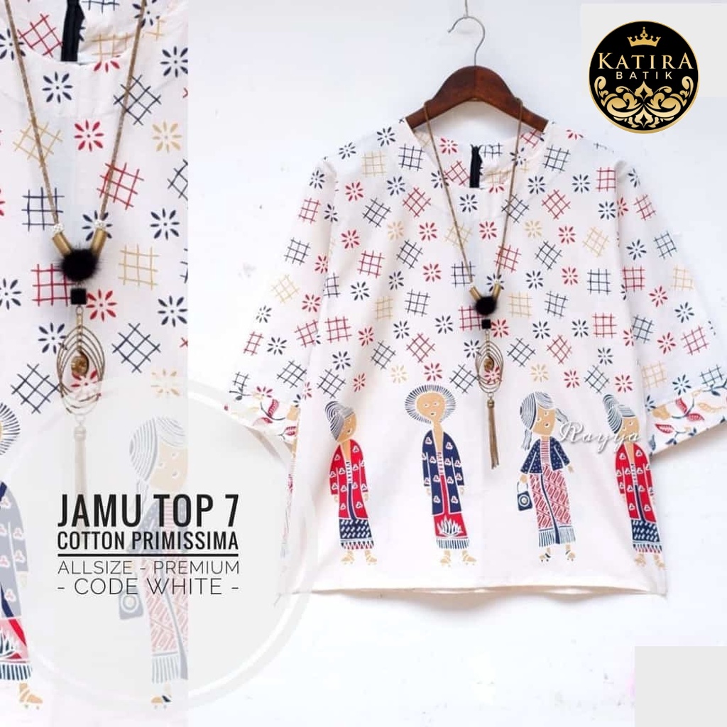 Jual DENA BLUS TOP LURUS JUMBO JAMU TOP 7 BATIK BLOUSE TOP 8 BLUS BATIK ...