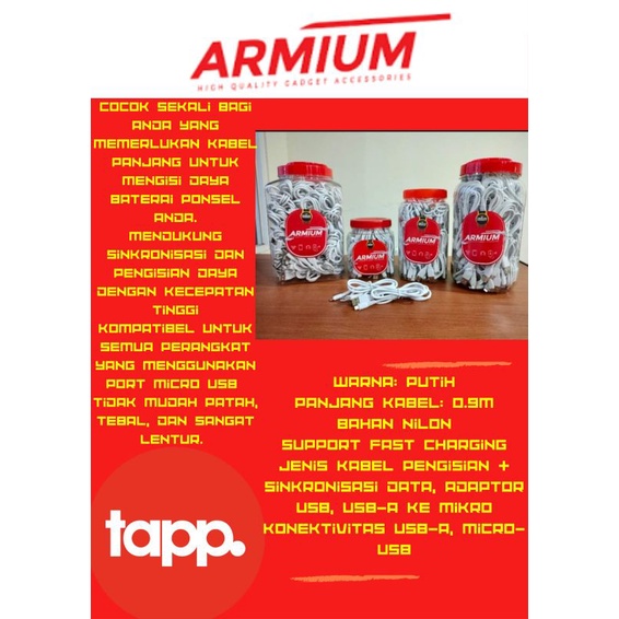 Jual kabel type C armium | Shopee Indonesia