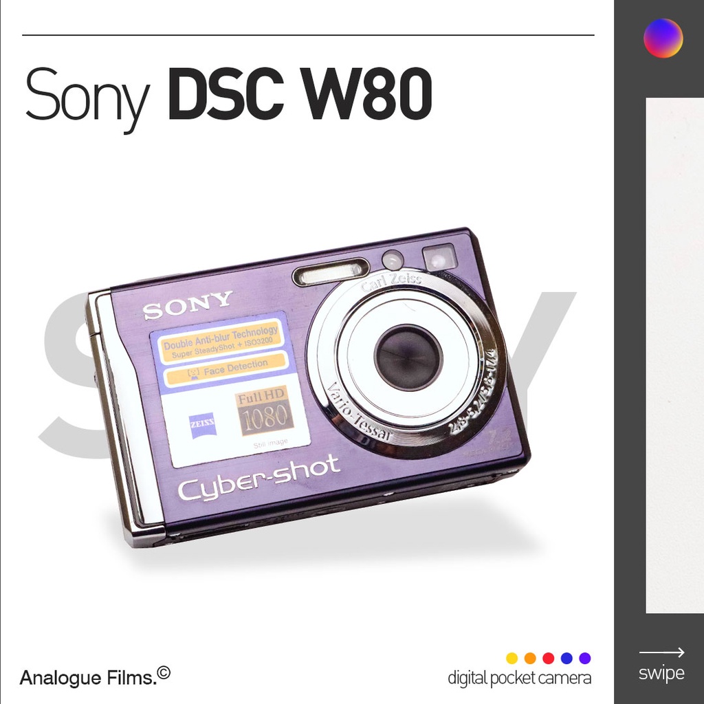 Jual Kamera Digicam Sony DSC-W80 Light Black Mulus Normal !! | Shopee ...
