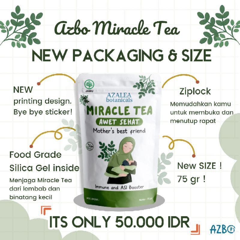 Jual AZBO MIRACLE TEA (TEH KELOR) | Shopee Indonesia