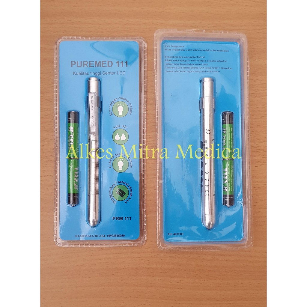 Jual Penlight LED Puremed / Senter Pulpen LED / Pen Light Lampu Putih ...