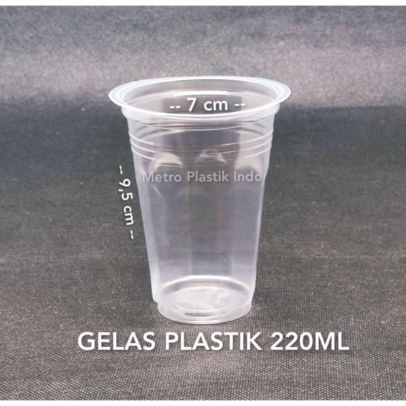 Jual Gelas Plastik Bening Gelas Kopi Teh 220ml @50pcs | Shopee Indonesia