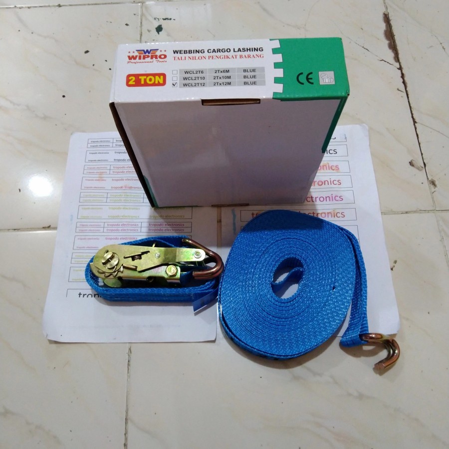Jual Webing webbing ratchet Cargo lashing track WCL2T12 2Ton x 12M ...
