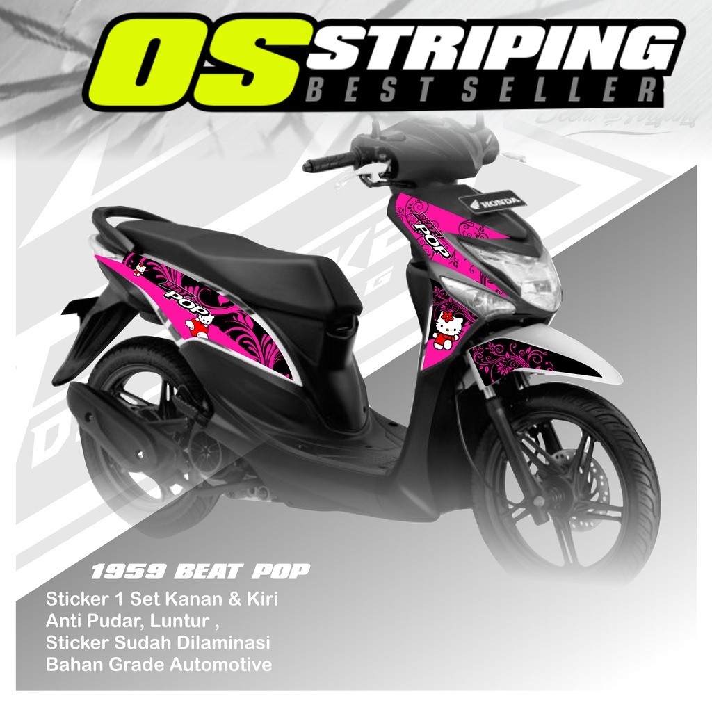 Jual 1959 Sticker Striping Motor HONDA BEAT POP List Variasi Motif ...