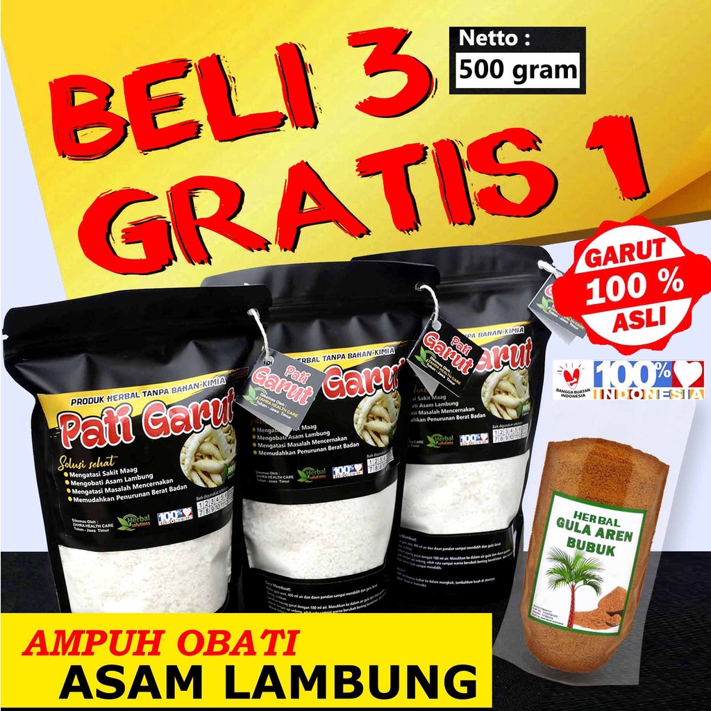 Jual Tepung Pati Garut Beli 3 Gratis 1 Ampuh Obati Asam Lambung Asli ...