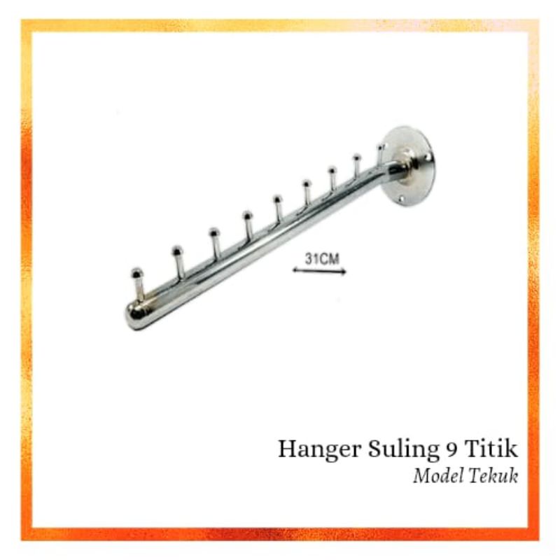 Jual Hanger Suling Tembok 9 Titik Gantungan Baju Dinding Distro Butik ...