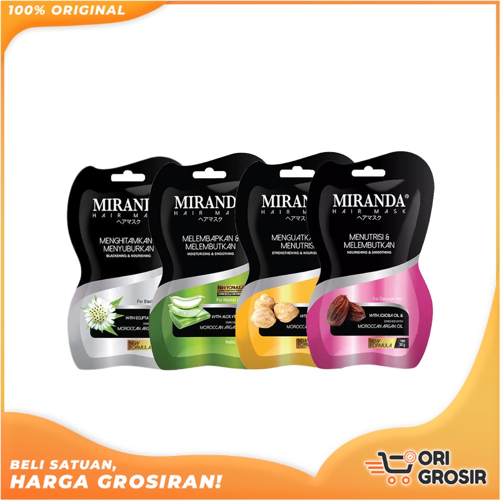 Jual ORI Grosir Miranda Hair Mask | Kukui Nut | Eclipta Alba | Jojoba ...