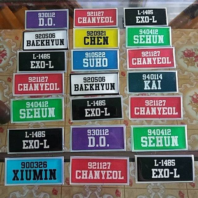 Jual NAME TAG EXO KPOP IDOL KOREA | Shopee Indonesia