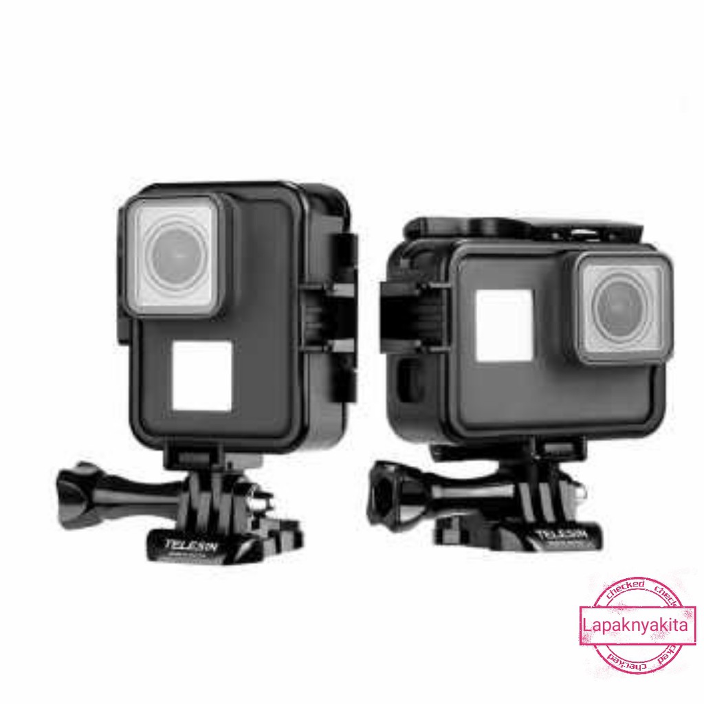 Jual [ COD ] Telesin Vertical Frame Housing Case Bumper GoPro Hero 5 6 ...