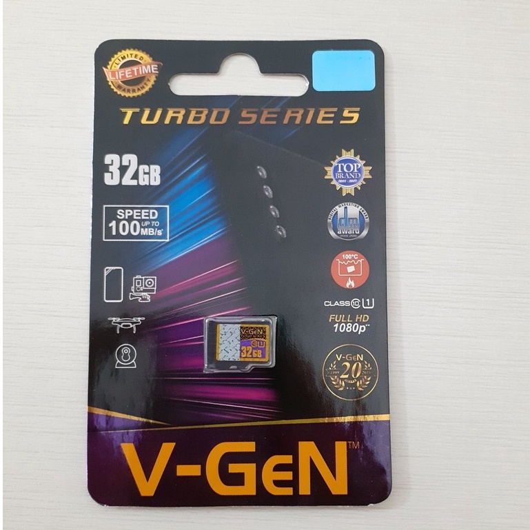 Jual Micro SD VGen 8Gb / 16Gb / 32Gb / 64Gb / 128Gb Class10 Turbo Non ...