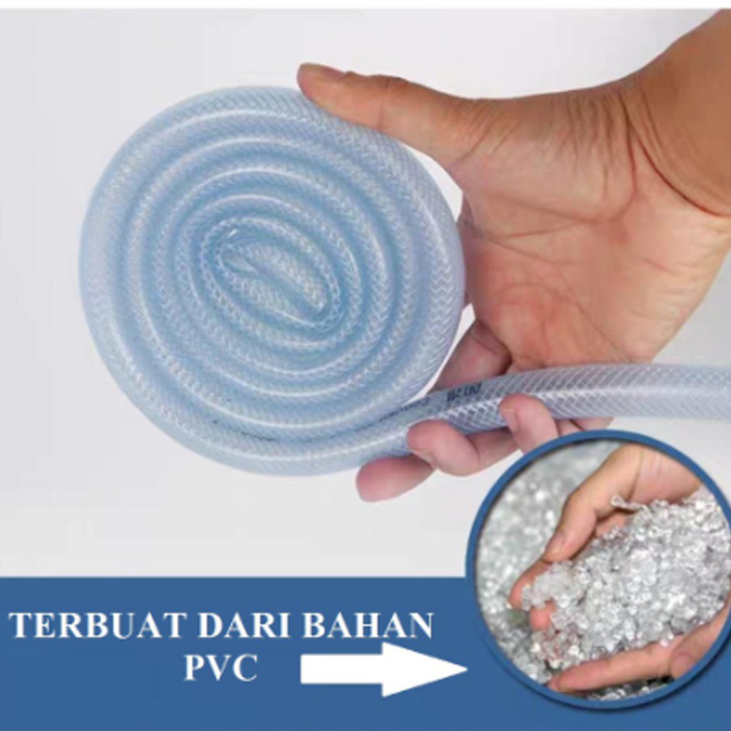 Jual SELANG GEMUK Selang Air 1/2 5/8 3/4 1 Inch Permeter Selang Air Benang Transparan Selang Air ...