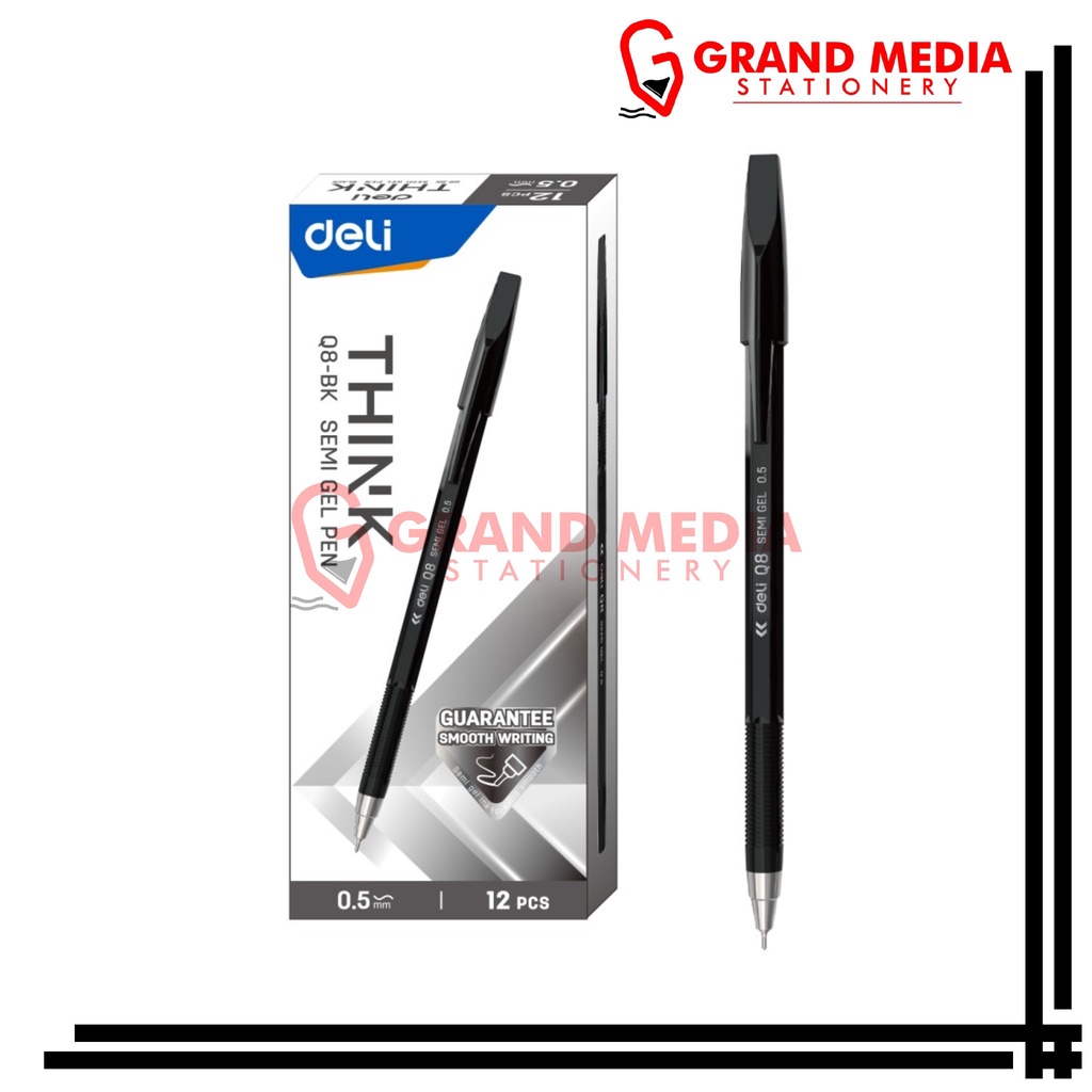 Jual [GRAND MEDIA] BALLPOINT / PENA / PULPEN DELI THINK SEMI GEL Q8 ...
