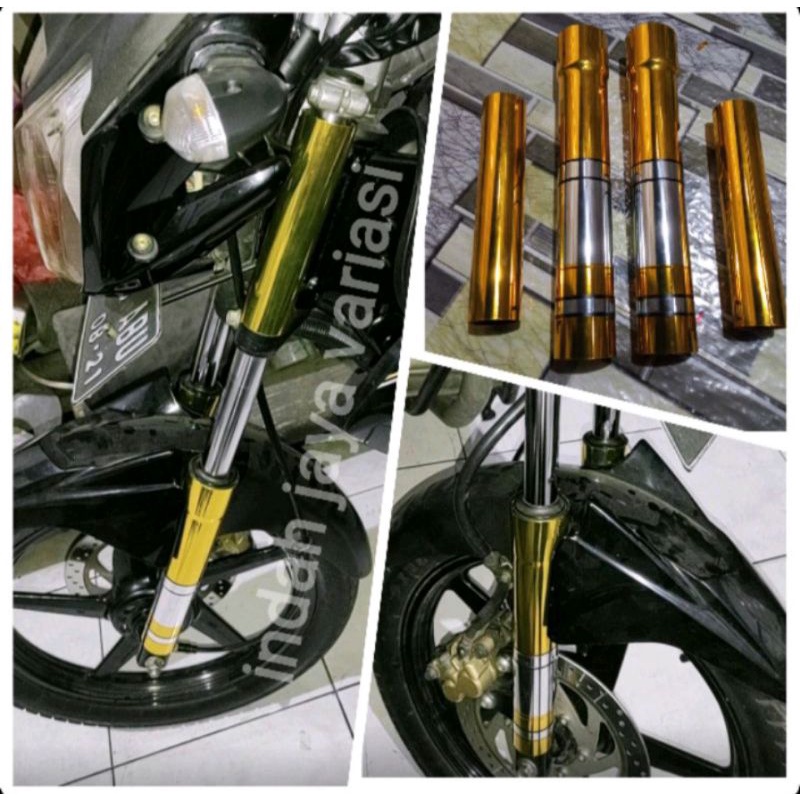 Jual Variasi Sok Cover Shock Depan Scorpio Model Atas Bawah | Shopee ...