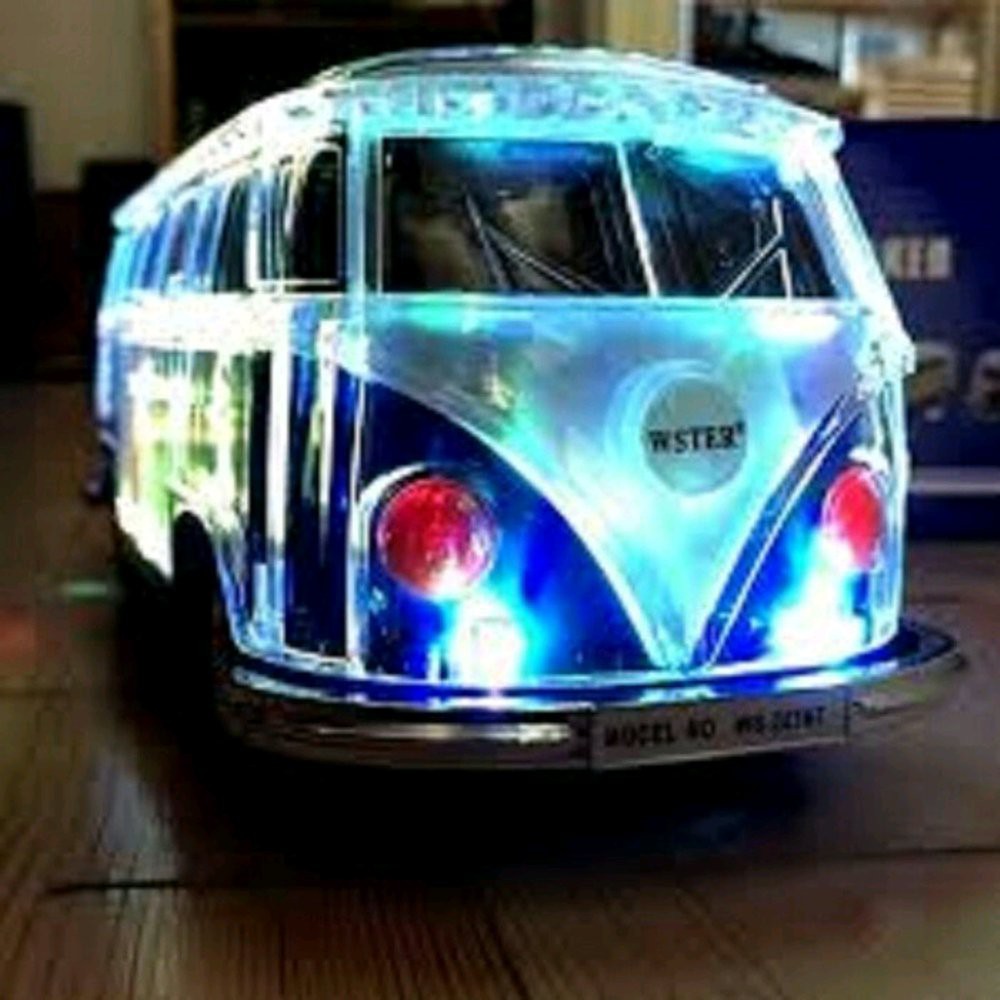 Jual Speaker BLUETOOTH Crystal LED USB MOTIF MOBIL VW COMBI Volkswagen ...