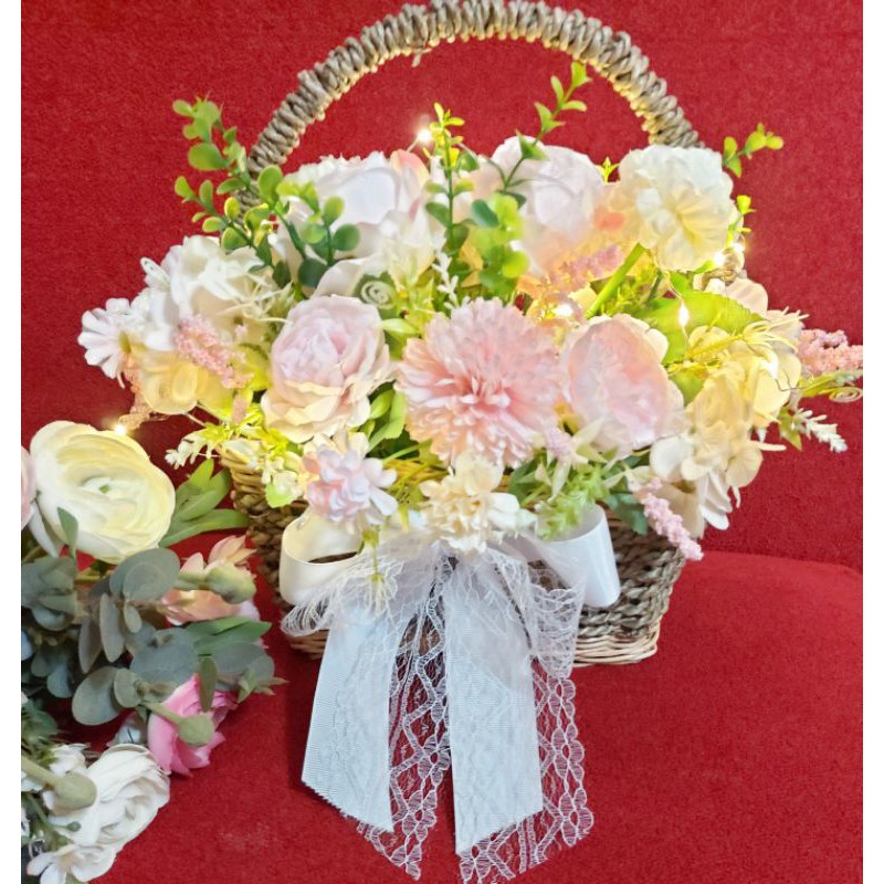 Jual flower basket / bunga hias / bunga artificial / keranjang bunga ...