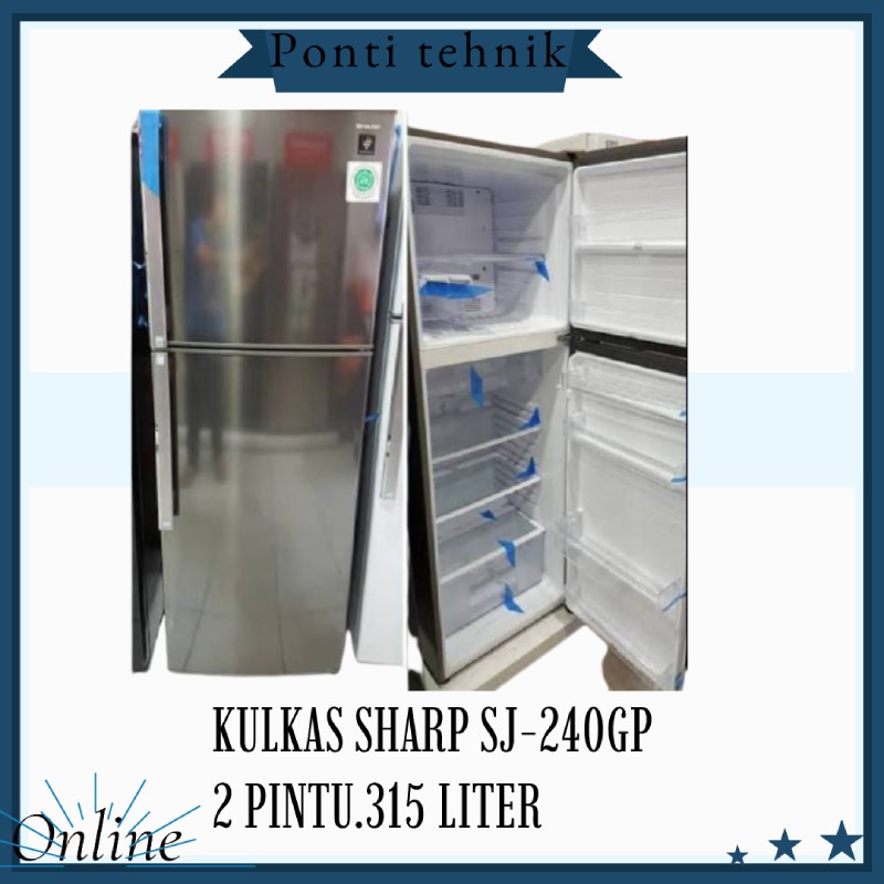 Jual KULKAS SHARP PLASMACLUSTER SJ-420GP 2 PINTU | Shopee Indonesia