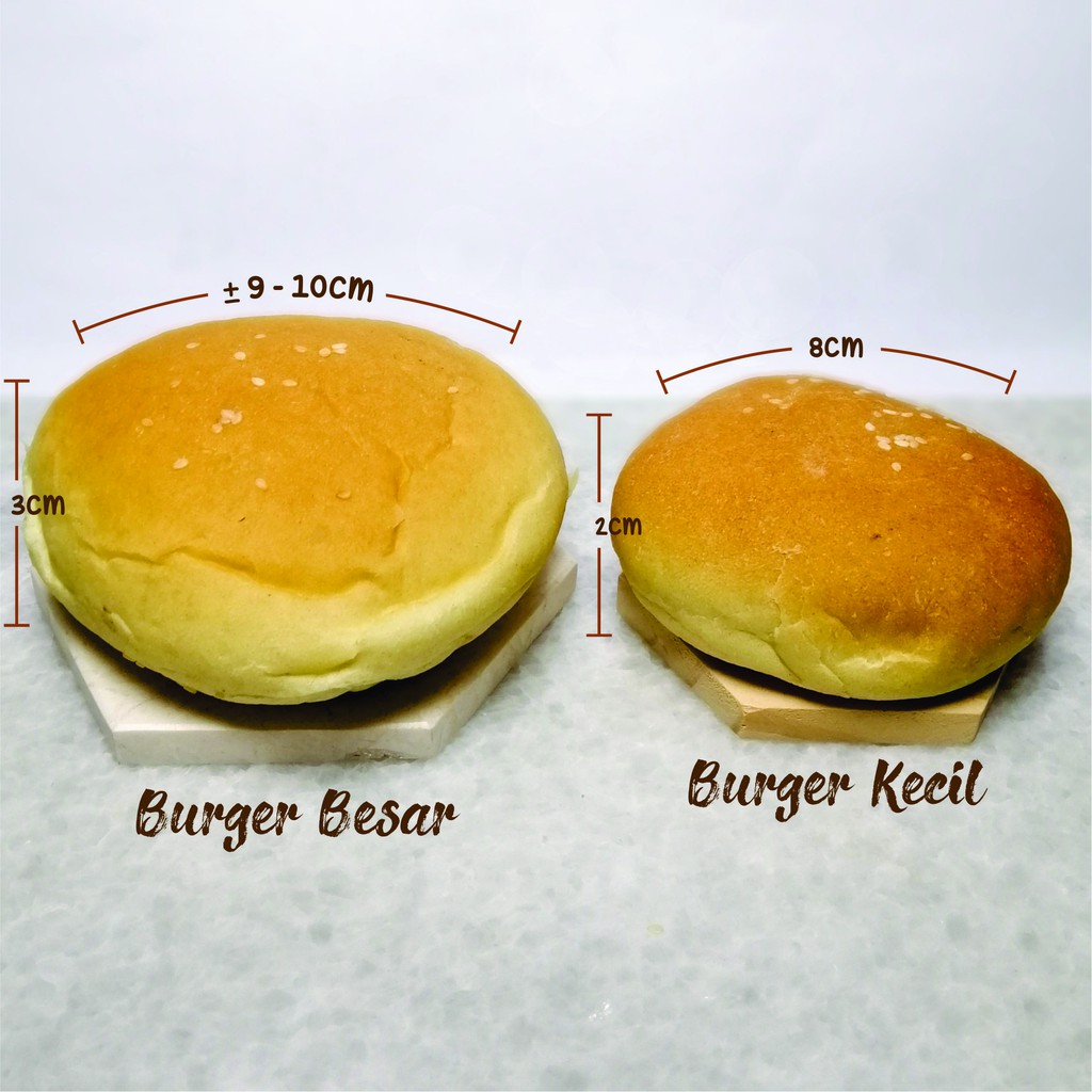 Jual Roti Bun Burger hotdog diameter 10 cm dan 8 CM (kebutuhan MBG chat ...