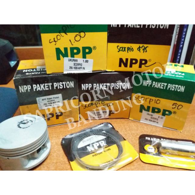 Jual Piston Kit SCORPIO NPP oversize STD 25 50 75 100 | Shopee Indonesia