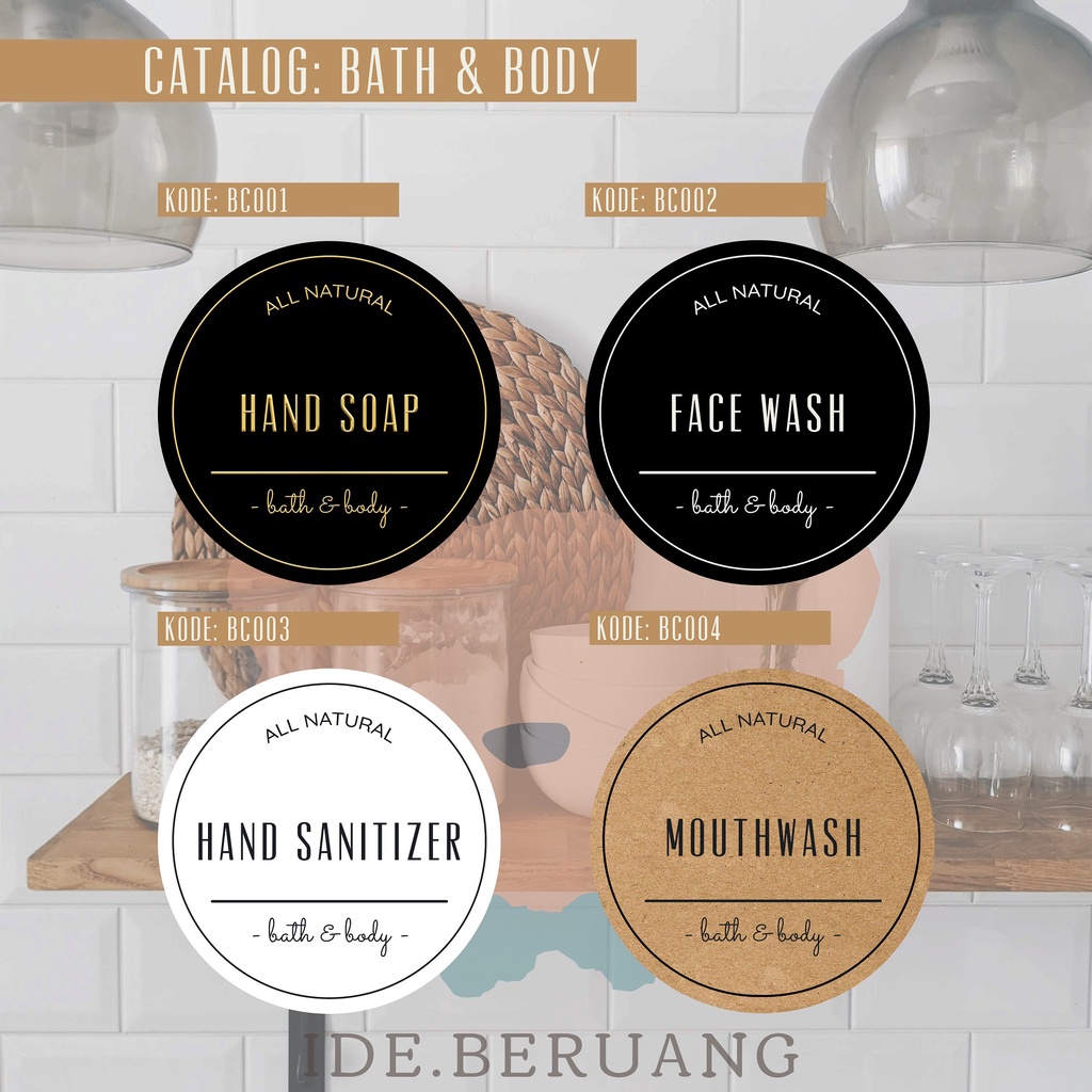 Jual Sticker Label Sabun / Label Lotion / Label Shampoo Lingkaran ...