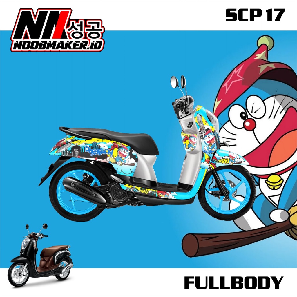 Jual SCP 17 DECAL STICKER SCOOPY FI 2013 2014 2015 2016 DORAEMON ...