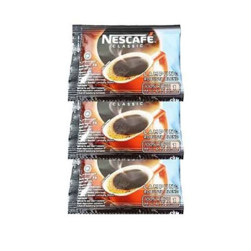Jual NESCAFE CLASSIC KOPI INSTAN SACHET LAMPUNG ROBUSTA BLEND | Shopee ...