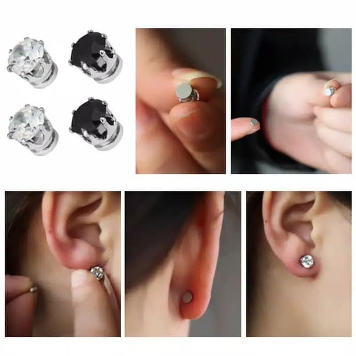 Jual Anting Magnet Tanpa Tindik Pria Wanita | Shopee Indonesia