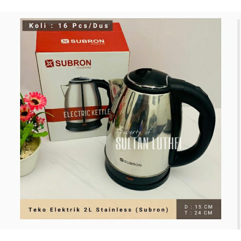Jual Teko Elektrik 2L Stainless (Subron) | Shopee Indonesia