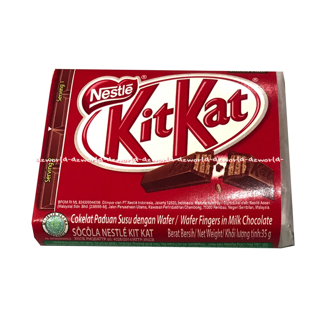 Jual Nestle Kit Kat Wafer Coklat 35gr Perpaduan Dengan Susu Cemilan ...