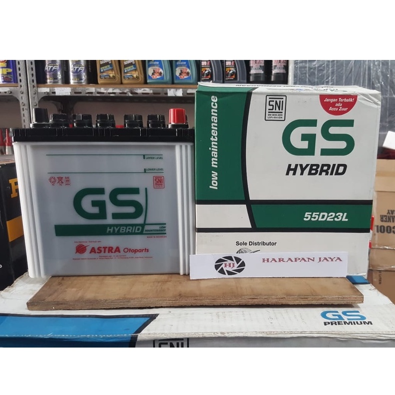 Jual AKI MOBIL GS ASTRA HYBRID 55D23L (60AH) (BASAH) | Shopee Indonesia