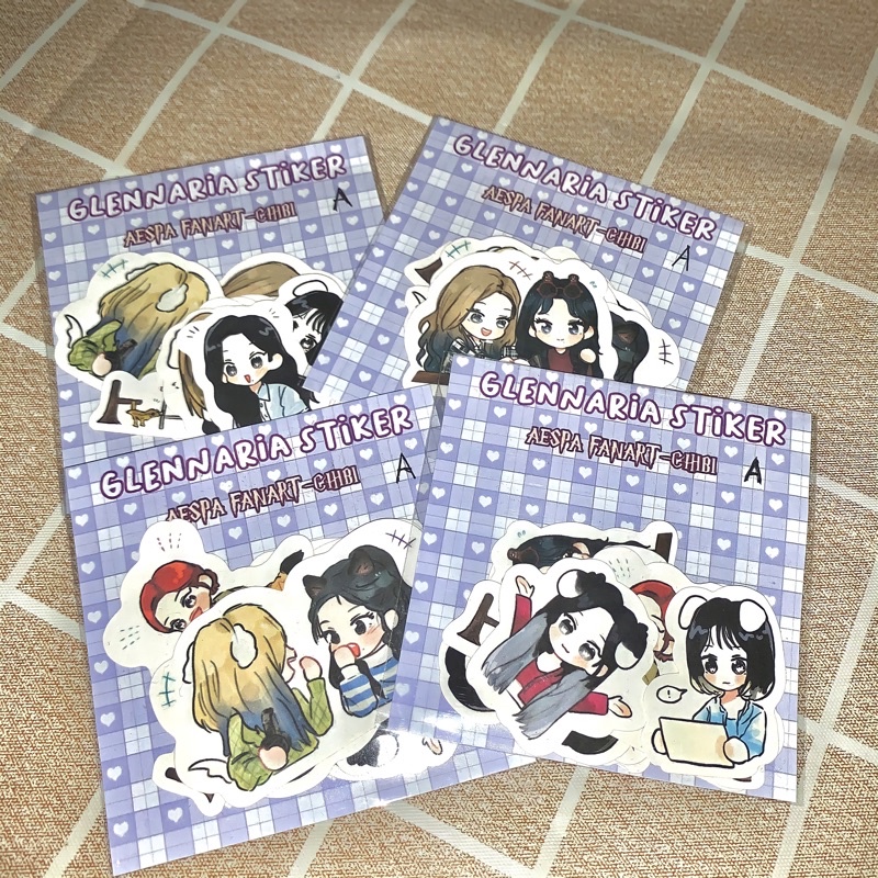 Jual Stiker kpop Aespa lucu chibi fanart | Shopee Indonesia