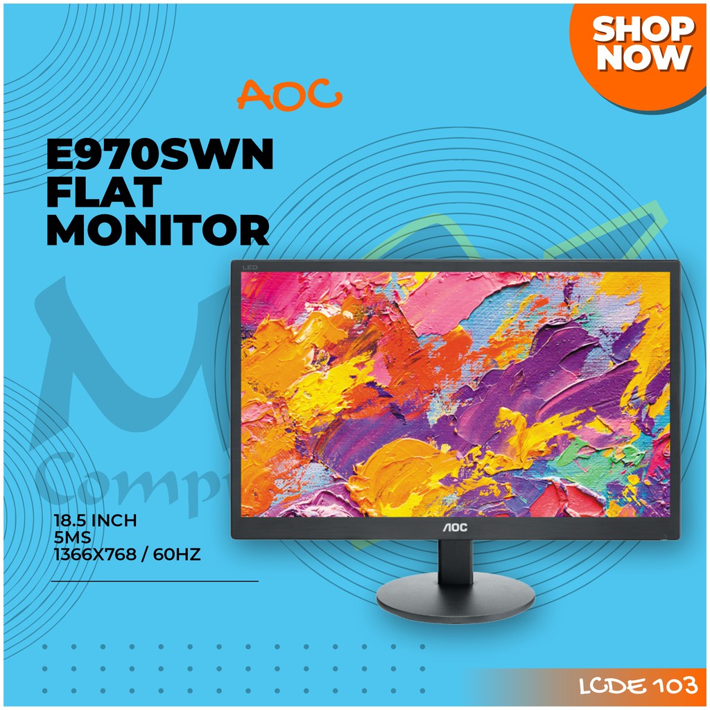 Jual AOC E970SWN 18.5 Inch LED-Backlight 1366x768 60Hz 5ms TN Panel Monitor | Shopee Indonesia